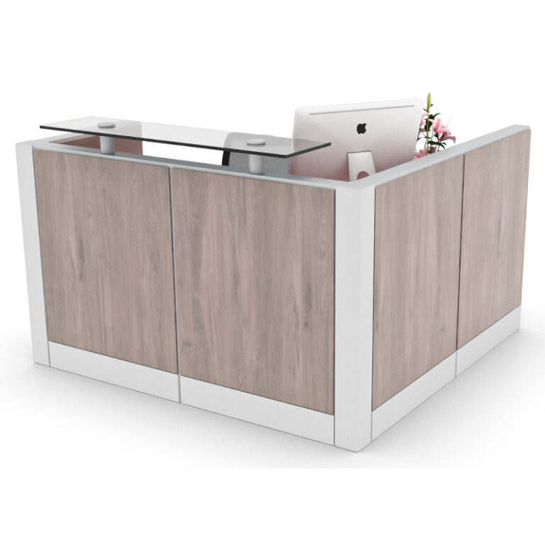 Mueble de Recepción Metallic | Diseño con vidrio y madera